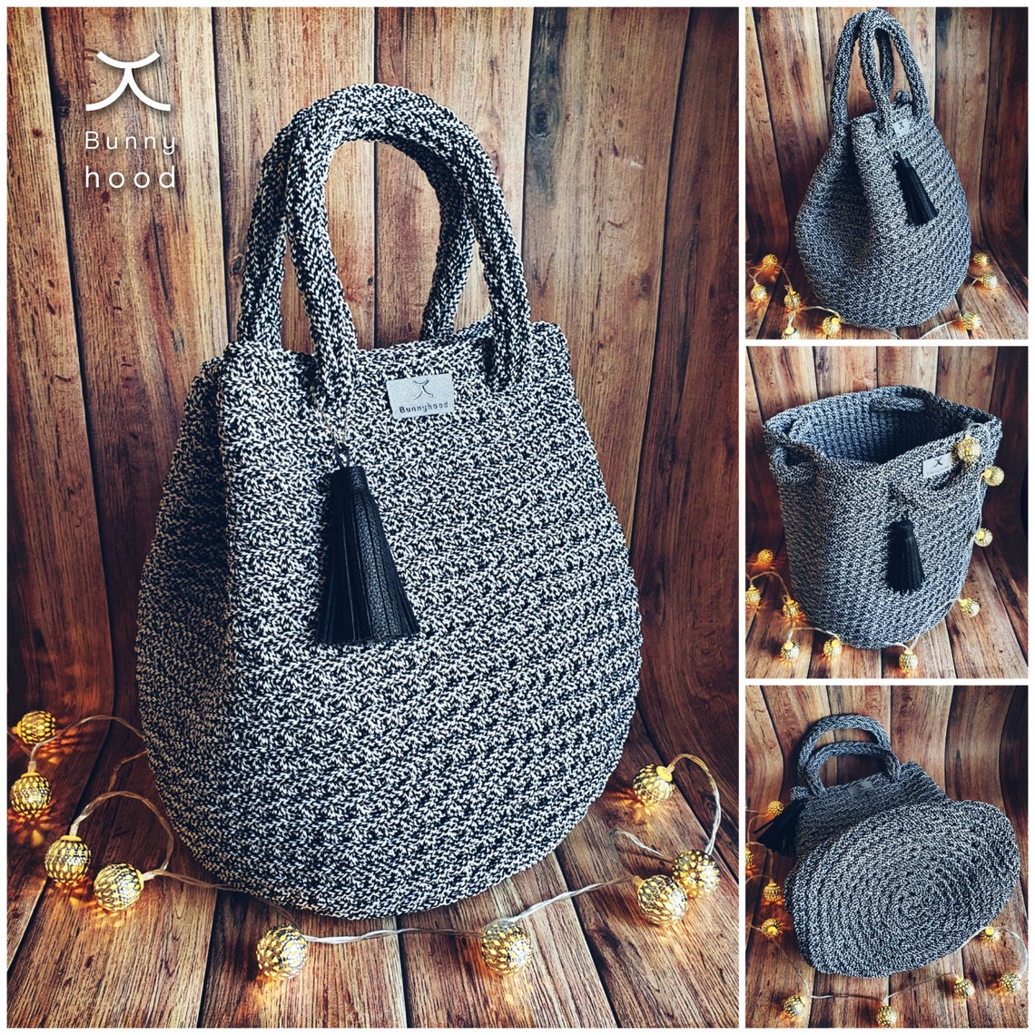 Crochet Handbag dew Drop / Shopping Bag / Beach | Etsy