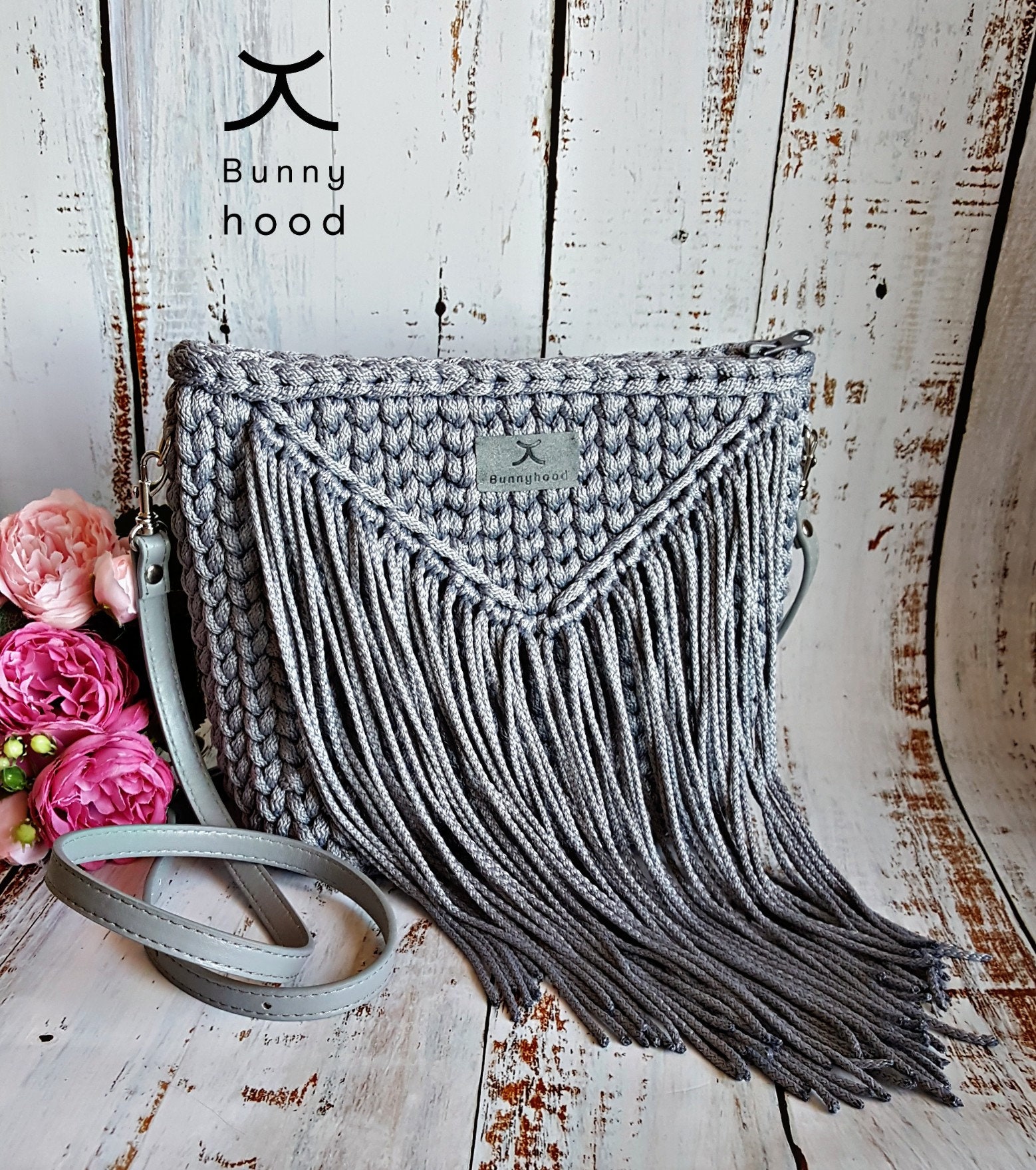 Crochet Rope Bag With Tassels boho Chick | Etsy