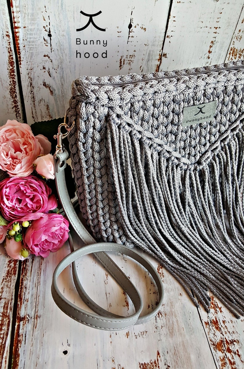 Crochet Rope Bag With Tassels boho Chick | Etsy