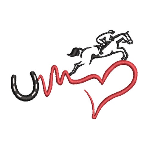 Jumping Horse Machine Embroidery Design - Etsy