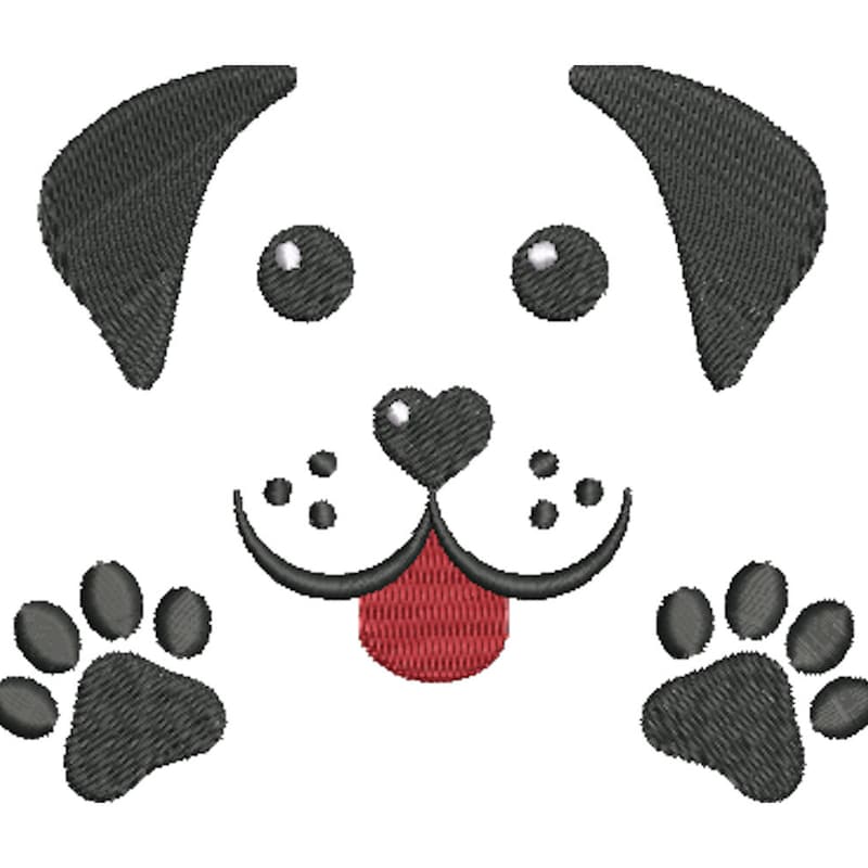 Dog Face Embroidery - Etsy