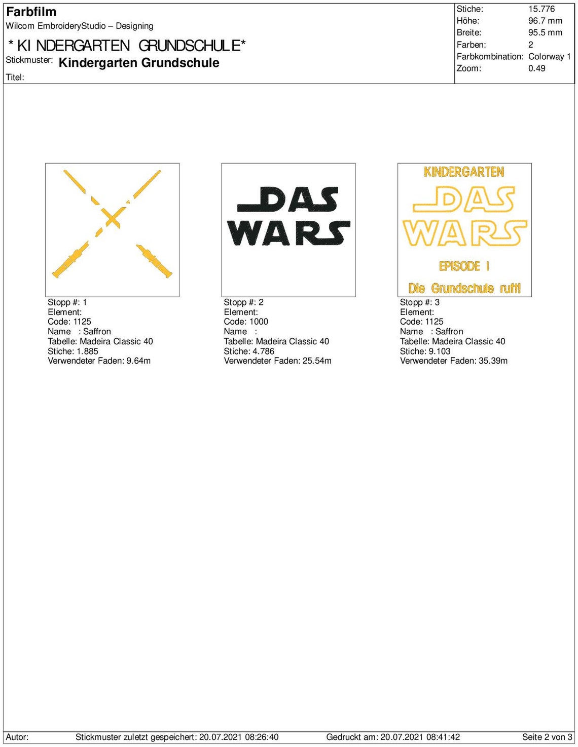 Stickdatei Kindergarten Das WARS Spruch 13x18 Rahmen Kissen - Etsy.de