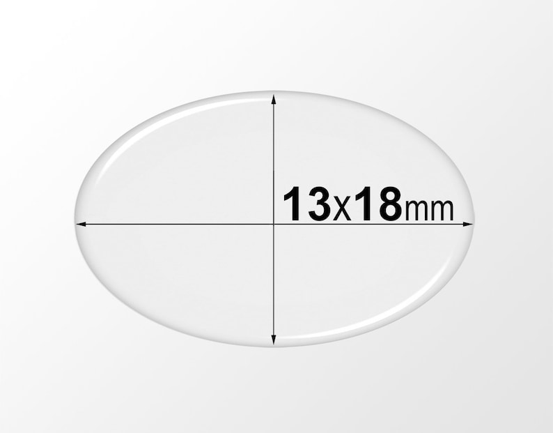 13x18mm Oval Epoxy Stickers, Clear Self Adhesive, 18x13mm Transparent ...