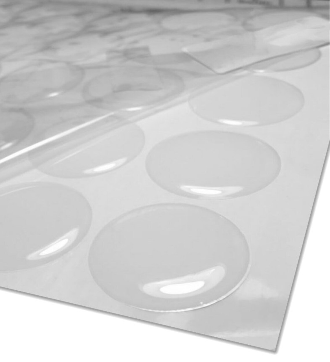 50 Pcs. 2 Inch - (50.8mm) Epoxy Stickers, Clear Round Self Adhesive ...
