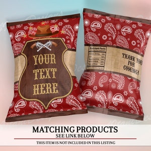 Cowboy Water Bottle Labels, Wild West Rodeo Water Bottle Labels for ...