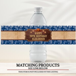 Cowboy Water Bottle Labels, Wild West Rodeo Water Bottle Labels for ...