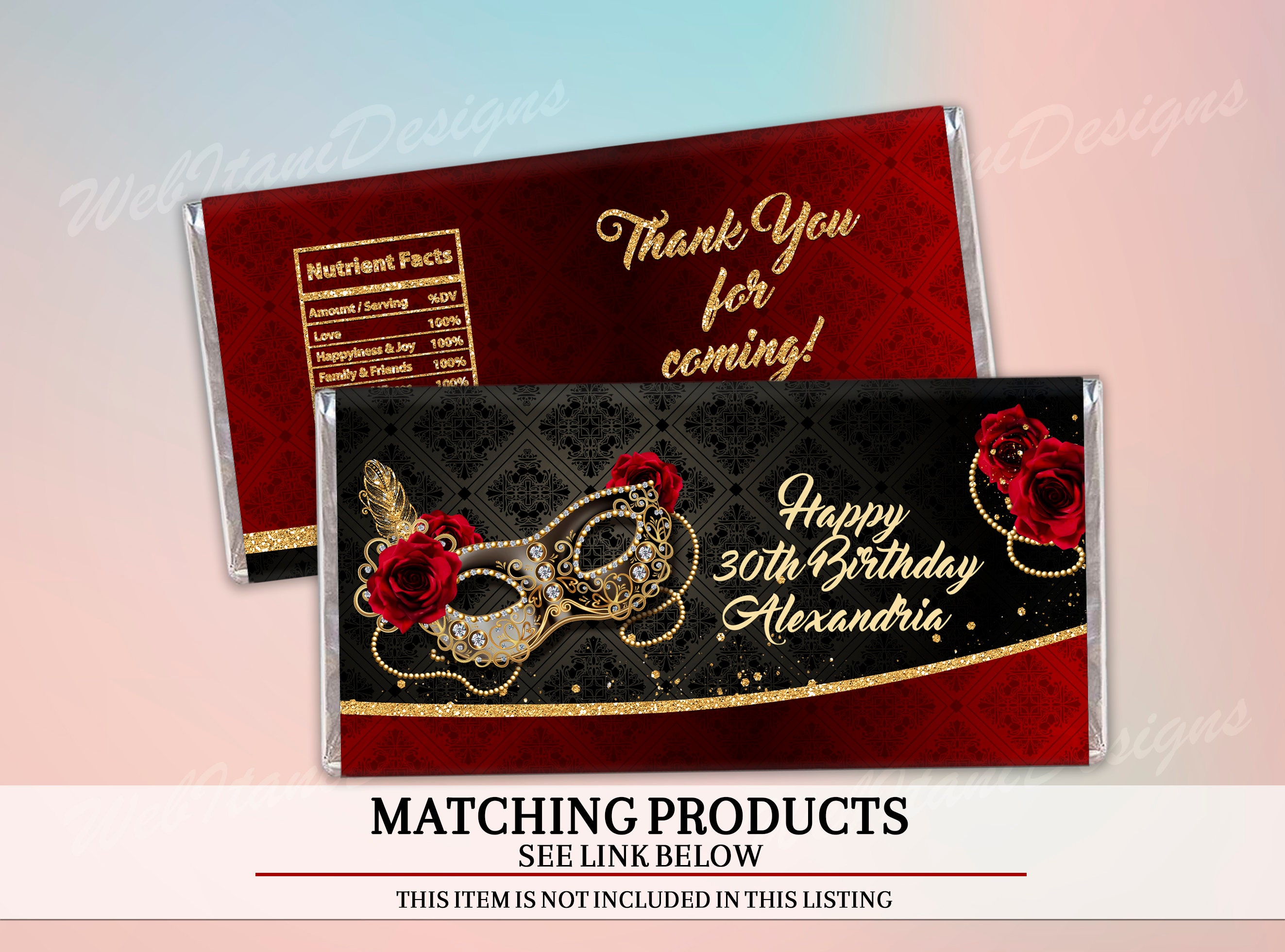 Masquerade Ball Menu Card Printable Editable Pdf Birthday - Etsy