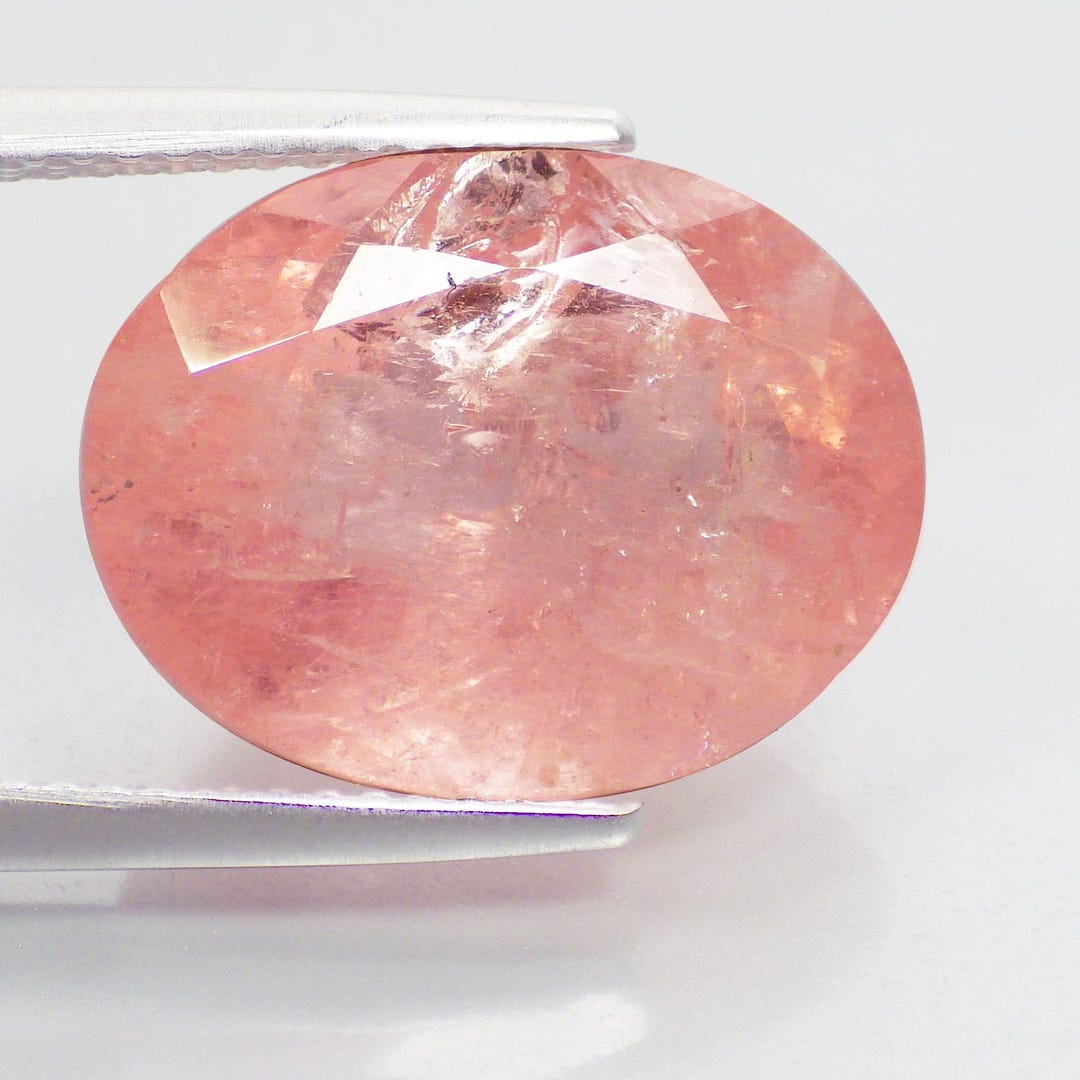 10.00 Ct Phenomenal Fire Oval (15 X 11 Mm) Natural Pink Morganite ...