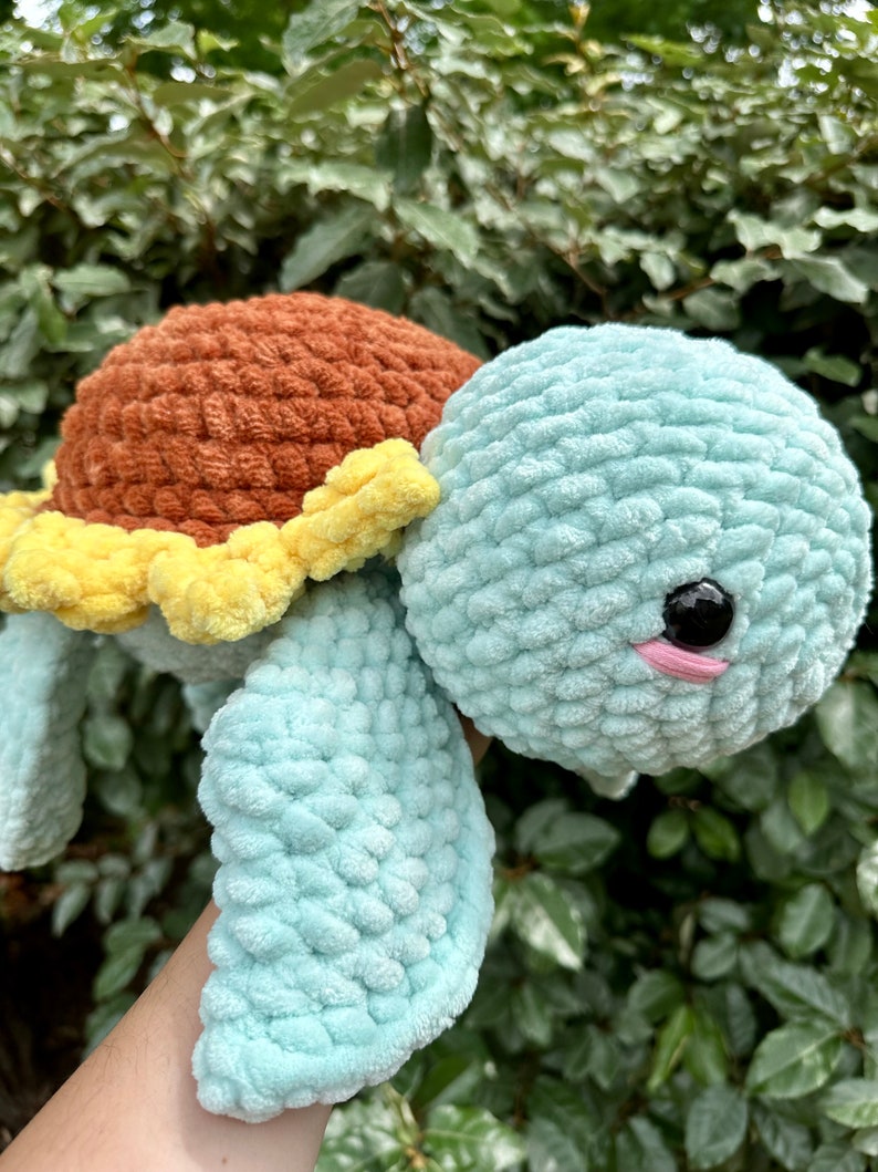Jumbo Sunflower Turtle Plush Crochet Toy Stuffed Animal - Etsy