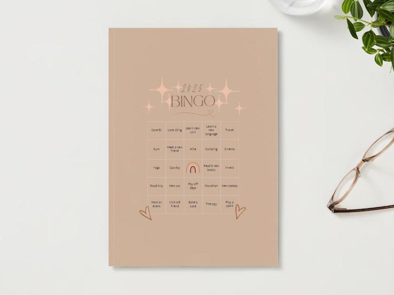 2025 Digital Bingo Card (editable Template) Bohemian-style - Etsy