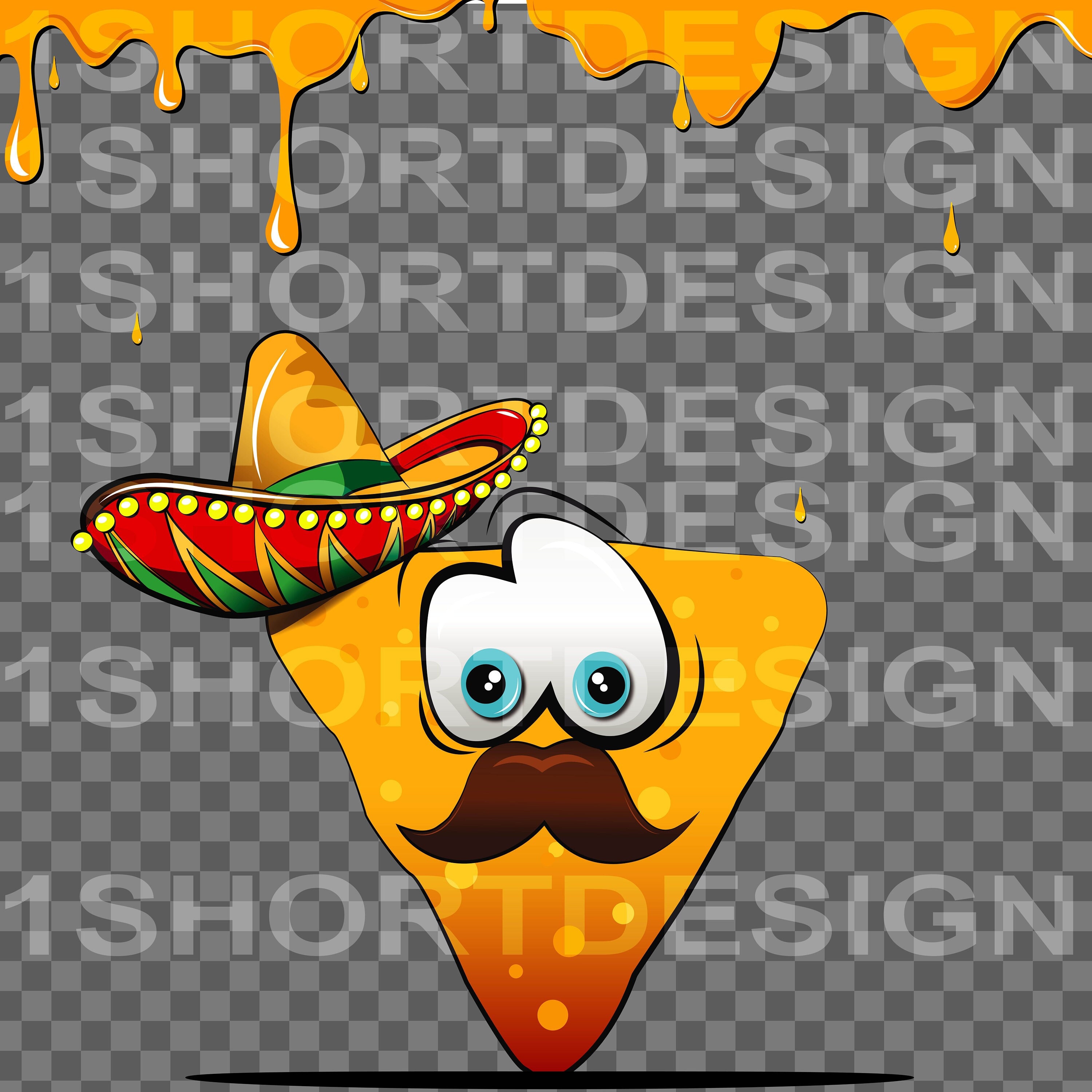 Nacho Chip With Dripping Cheese, PNG Transparent Background - Etsy