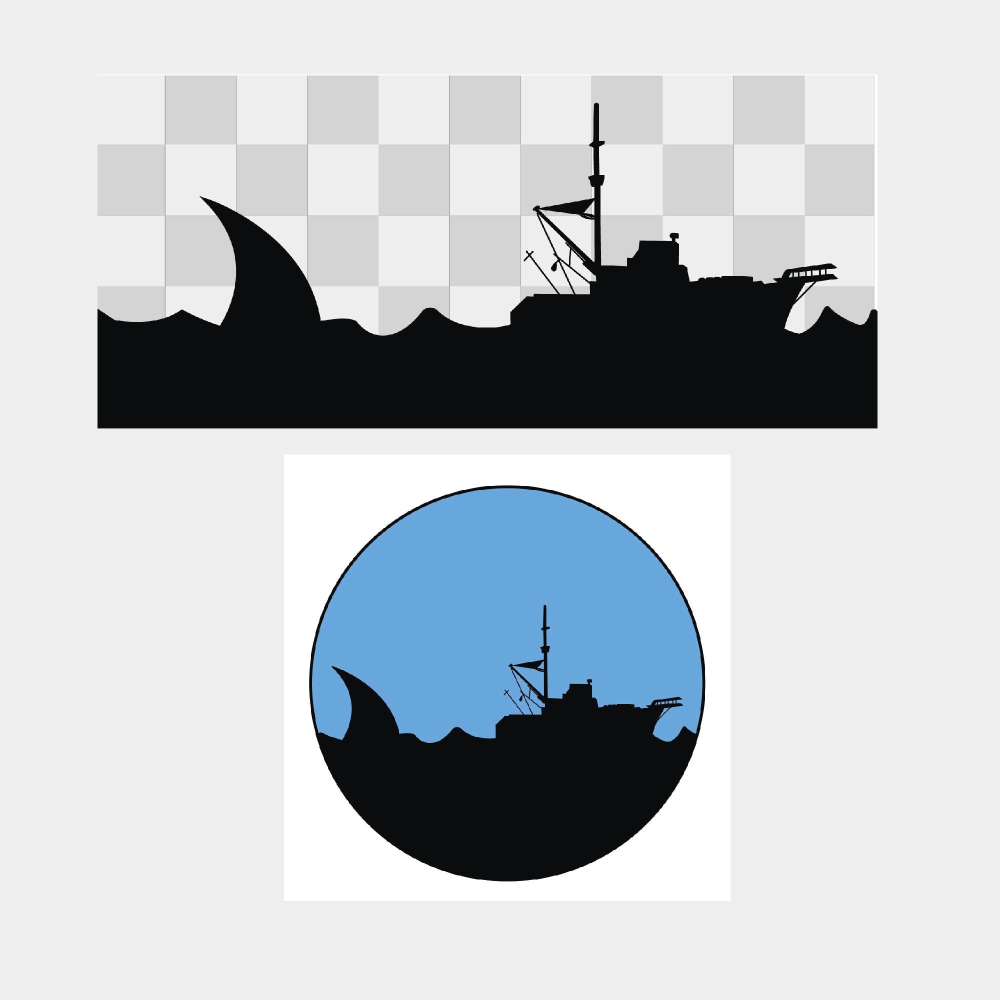 Jaws Shark Chasing Boat, Silhouette, PNG, SVG, 2 Versions - Etsy