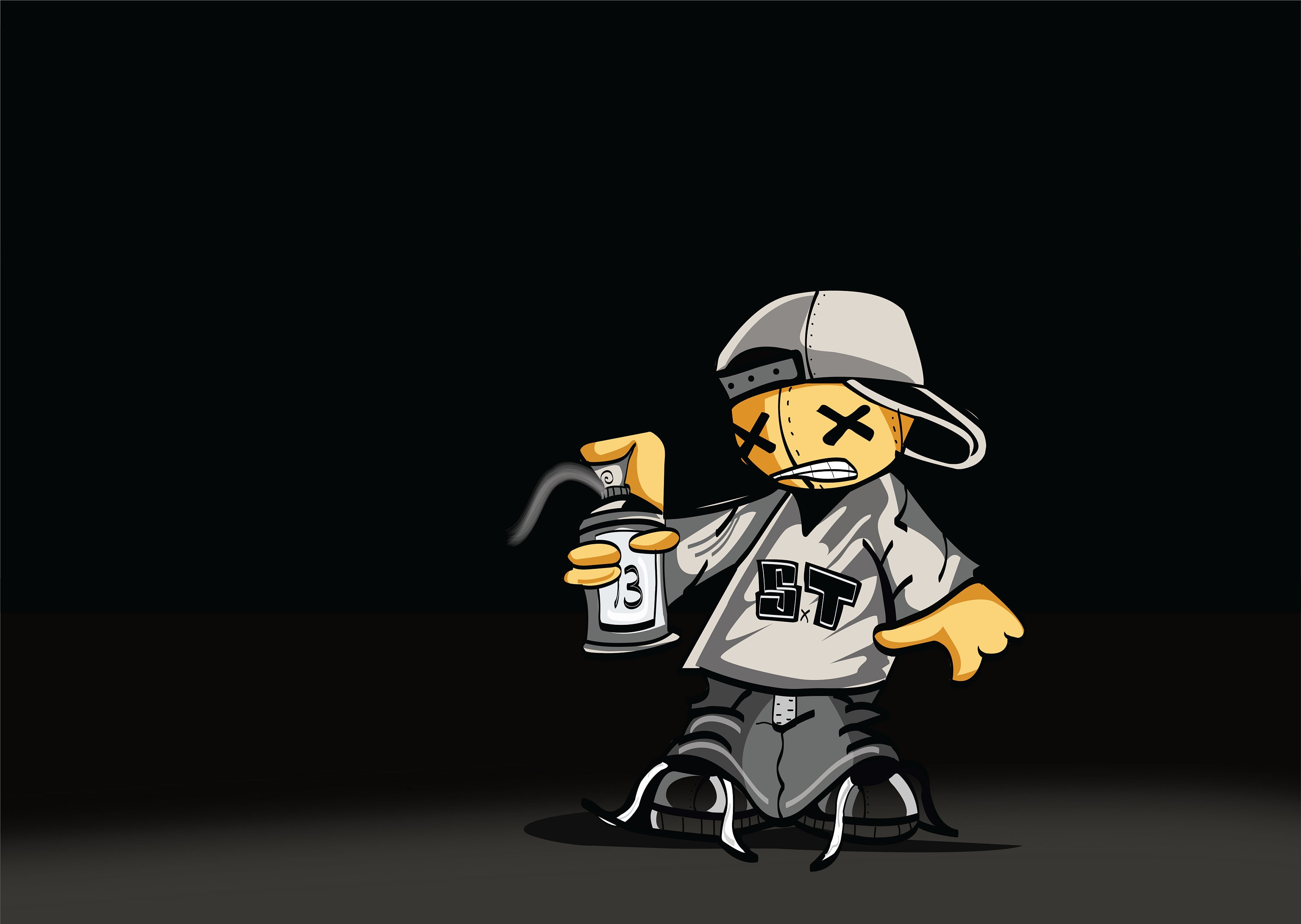 Tag Spray Paint Guy • Comes With JPG, PDF and ILLUSTRATOR File • Fully ...
