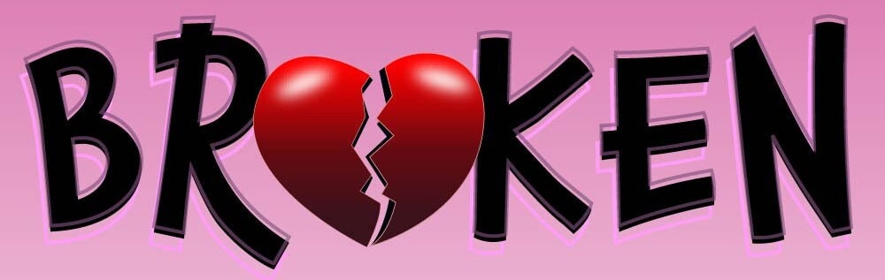 Broken Heart and Text, Vector, EPS, PNG, JPG - Etsy Australia