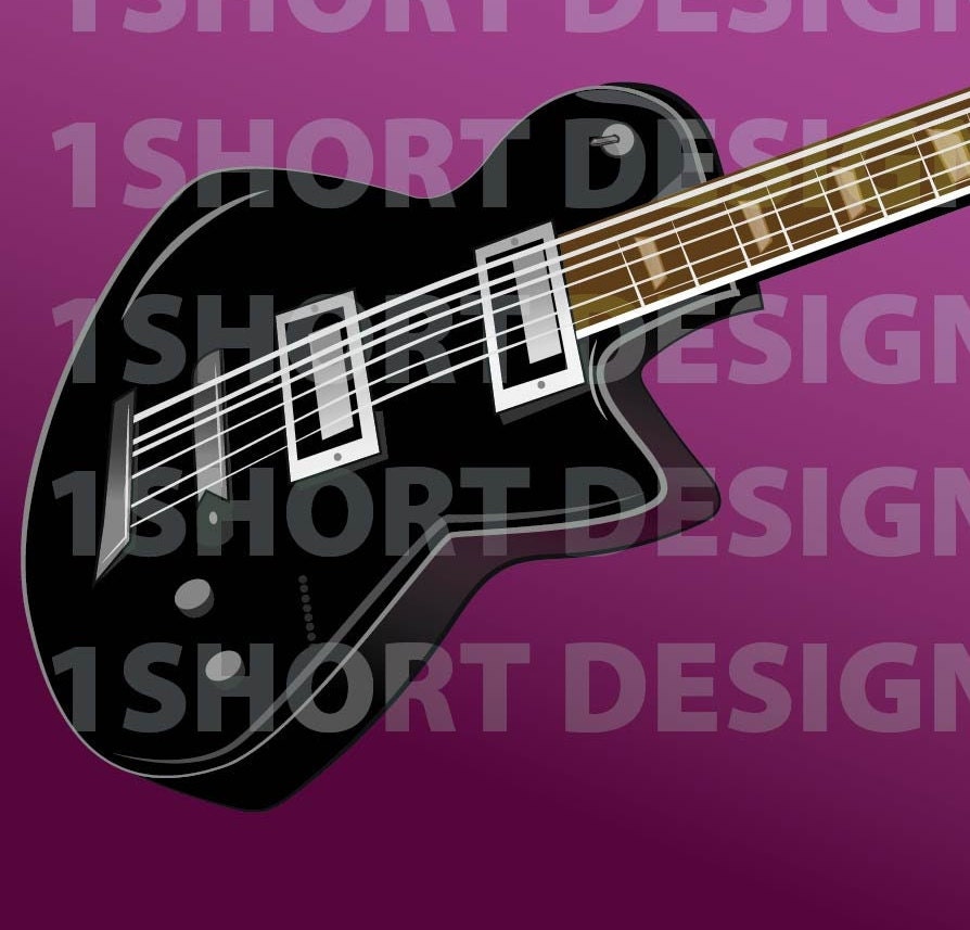 Electric Guitar Clipart, 300DPI, PNG With Transparent Background ...