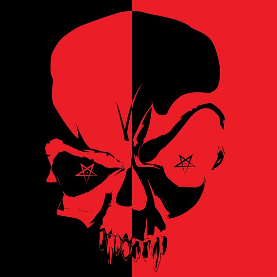 Negative space skull 2000x2000 300DPI Vector AI EPS PNG | Etsy