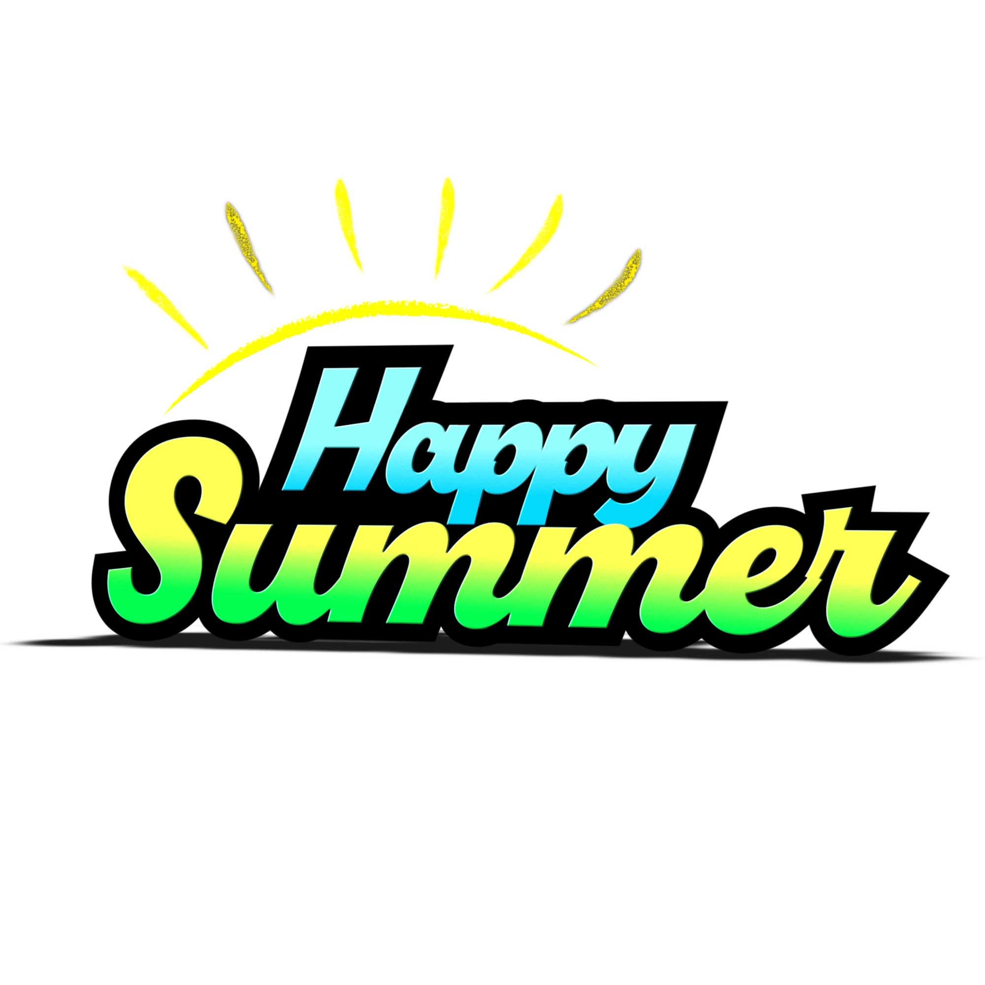 Happy Summer, Text Graphic, Summertime Element - Etsy