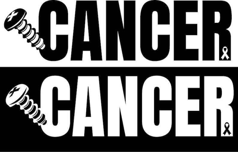 SCREW CANCER, PNG Graphic, Print Ready, Cancer Awareness - Etsy