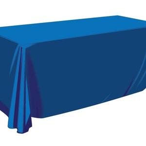 Vector Table Covered With Blue Table Cloth, Vector EPS, Png, Svg, Jpg ...