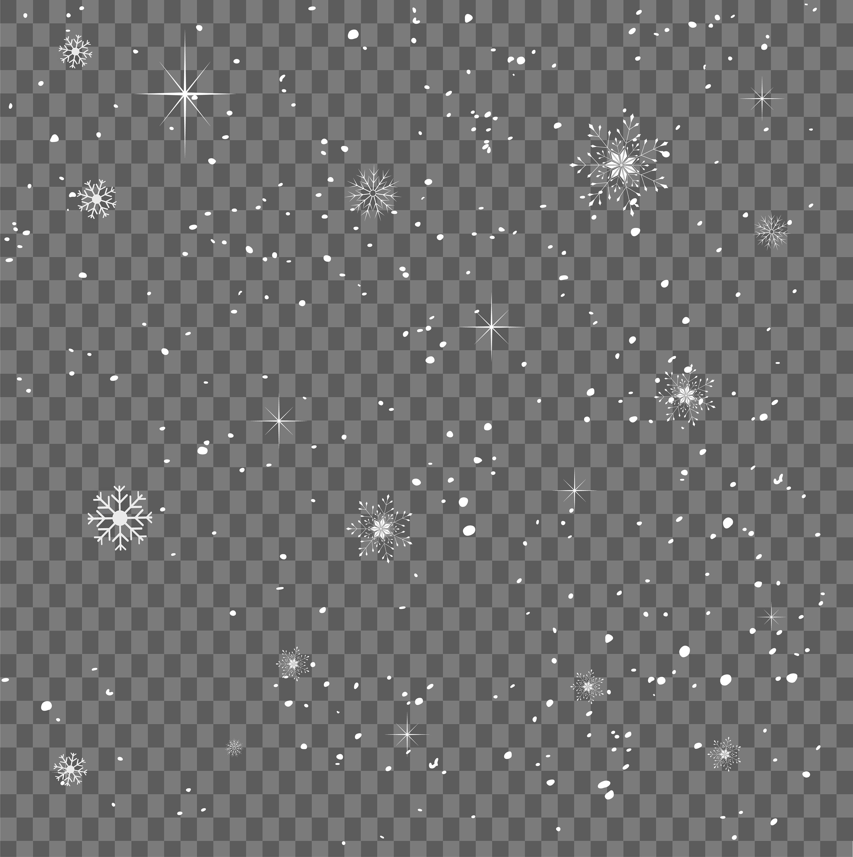 3 Falling Snow Set With Transparent Background, Overlay, PNG, EPS Files ...