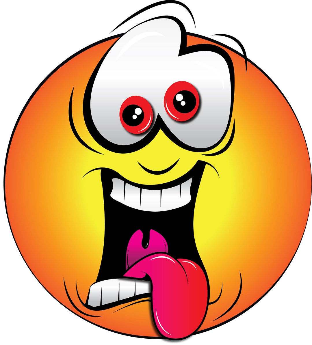 Crazy Emoji Vector Eps Svg Png And Ai Files Included Etsy