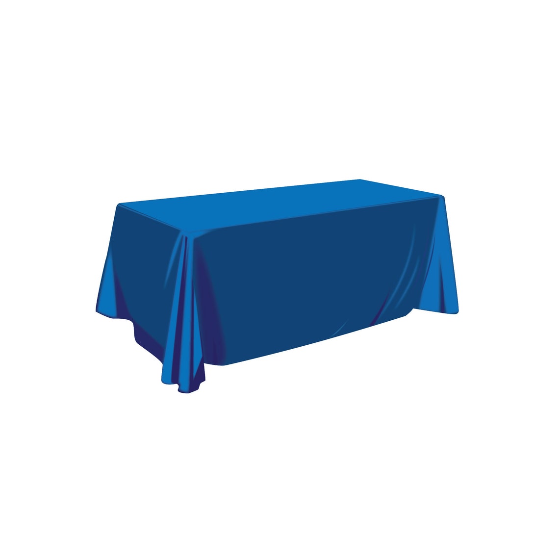 Vector Table Covered With Blue Table Cloth, Vector EPS, Png, Svg, Jpg ...