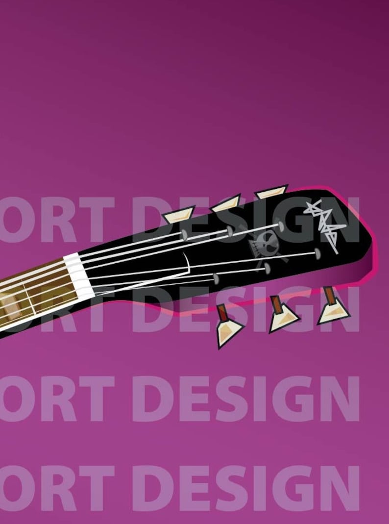 Electric Guitar Clipart 300DPI PNG With Transparent - Etsy