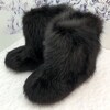 Gray Silver Fox Fur Boots Exclusive Winter Boots for Women - Etsy