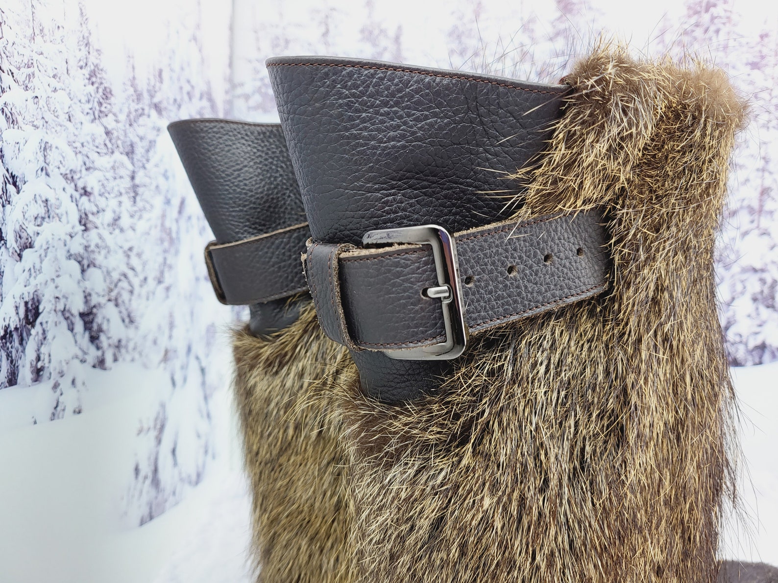 Long Fur Boots for Men, Mukluks,viking Boots, Yeti Boots, Natural ...