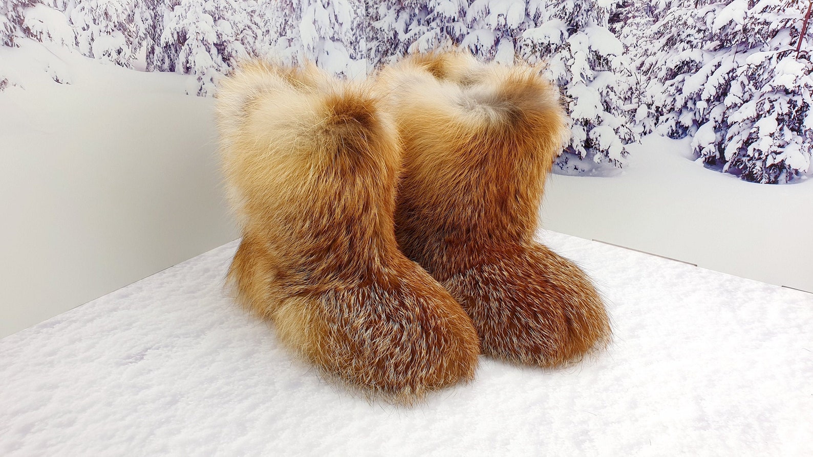 Fur boots - Etsy