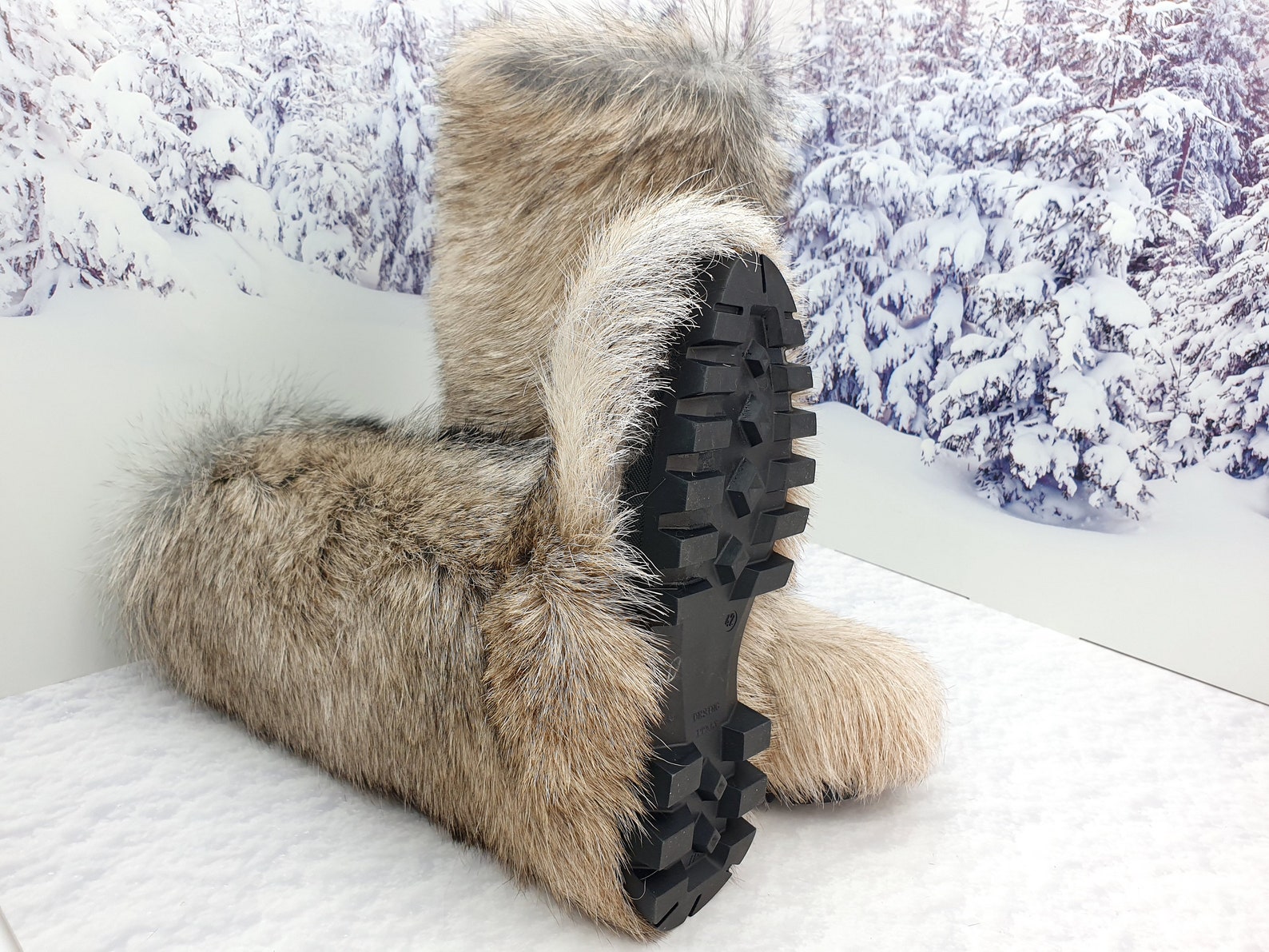 Choose Own Color Goat Fur Winter Boots CUSTOM Viking Snow - Etsy
