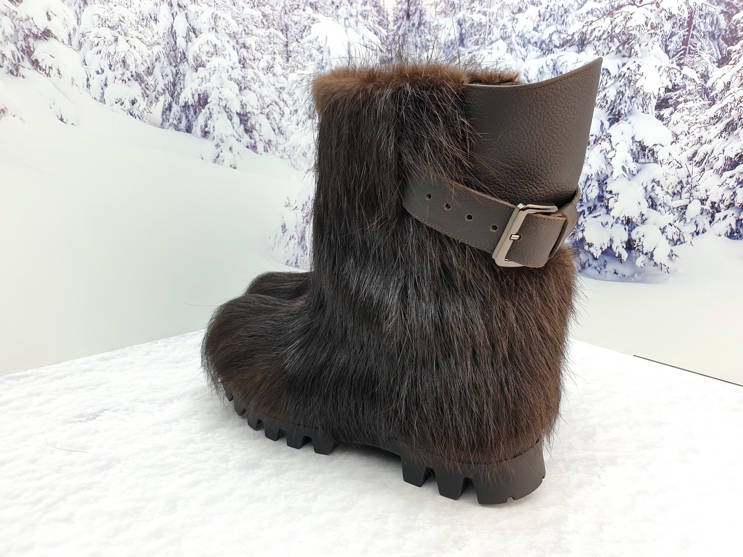 Waterproof Short Real Nutria Fur Men Winter Boots Mukluk Snow Viking ...