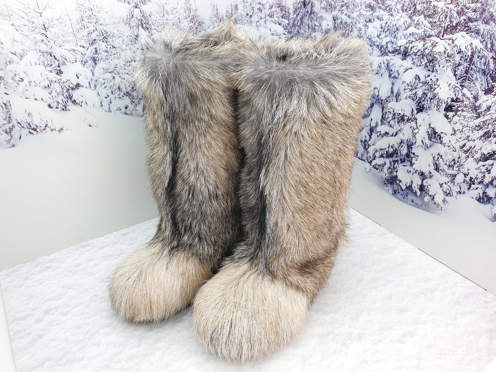 Choose Own Color Goat Fur Winter Boots CUSTOM Viking Snow - Etsy