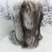Gray Silver Fox Fur Boots Exclusive Winter Boots for Women - Etsy