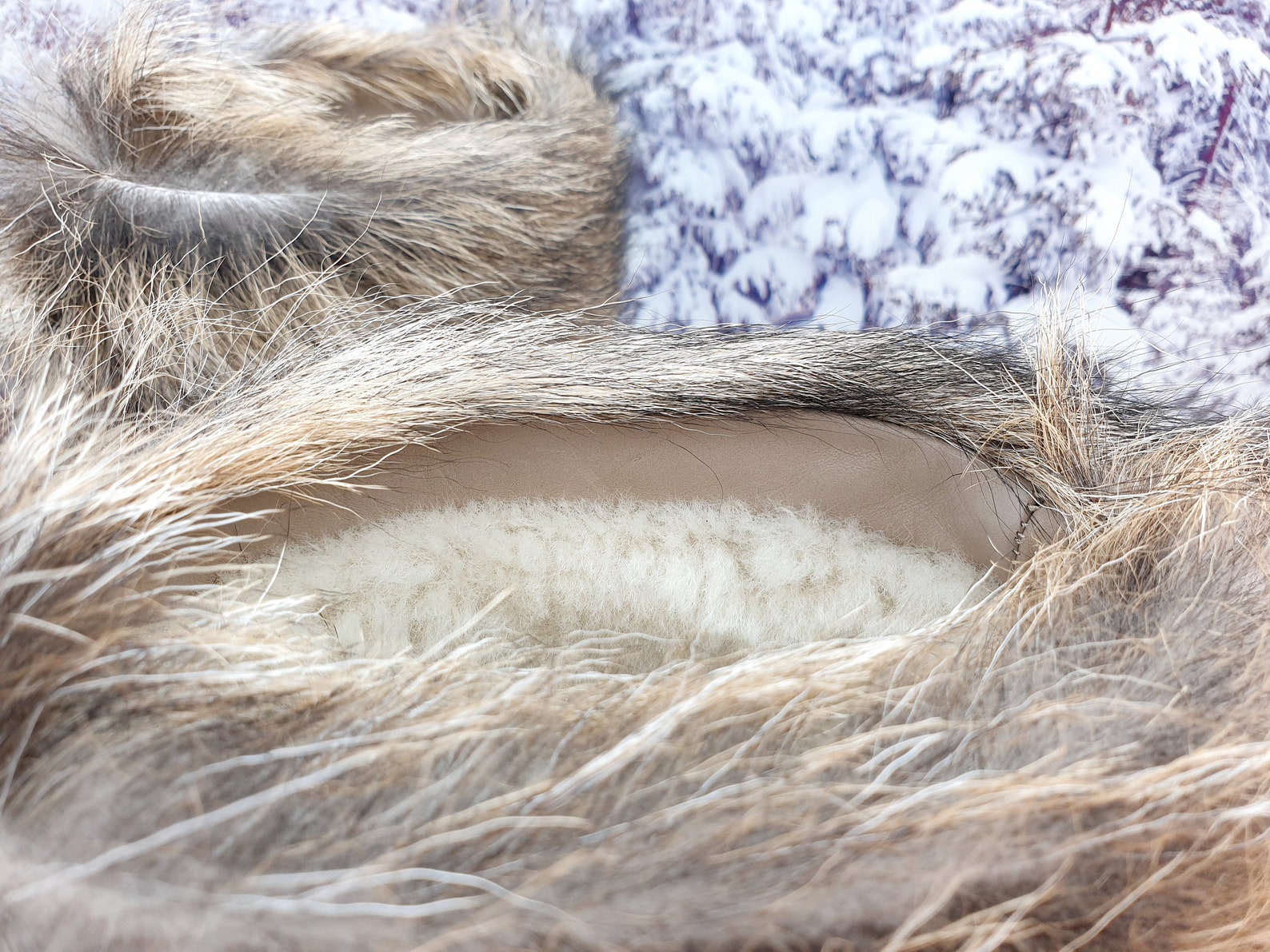 Light Brown Knee Goat Fur Women Furry Winter Boots Yeti Boots Long Fur ...