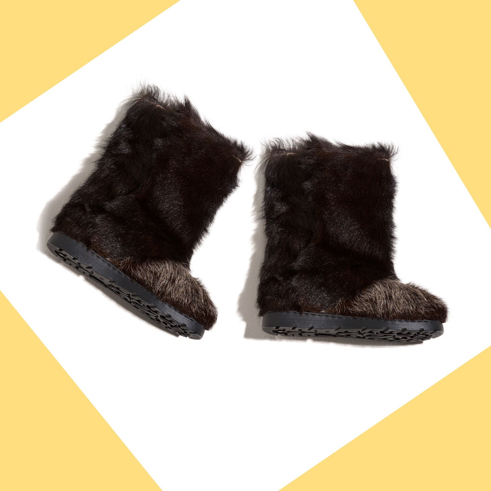 Genuine Fur High Boots,eskimo, Mukluks, Yeti Boots, Black/brown/gray ...