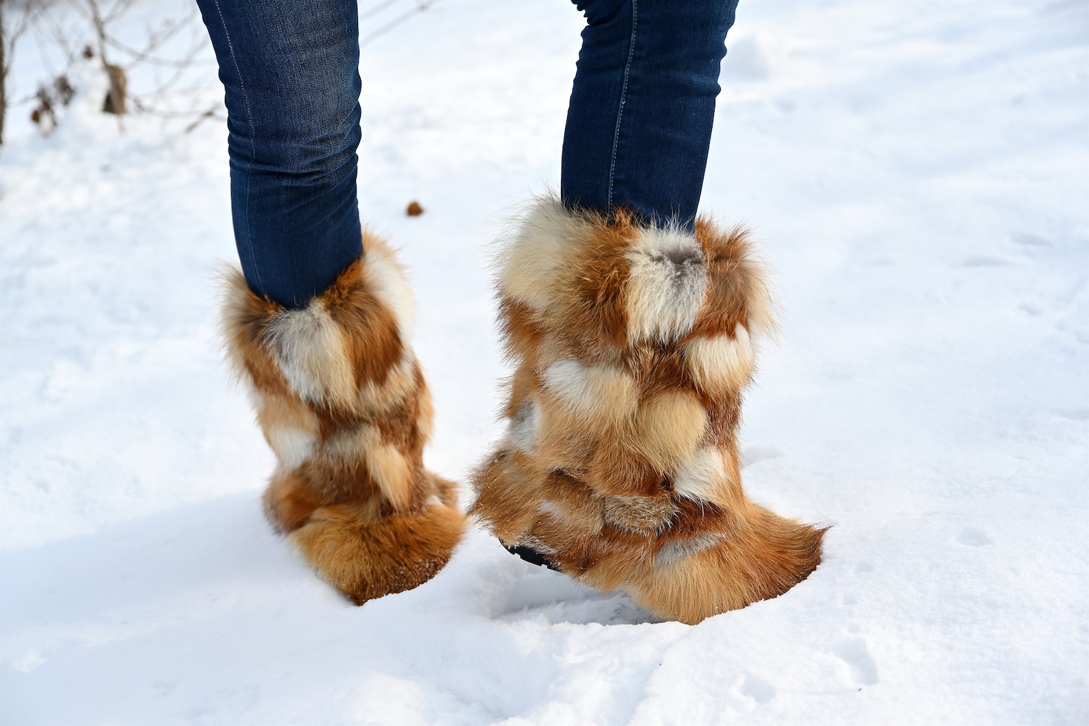 Fox Fur Boots for Women Mukluks Yeti Boots Eskimo Boots | Etsy