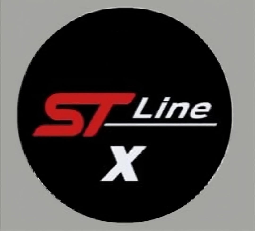 ST Line X 3D Gel Domed Sticker Car Decal 50mm Indoor Outdoor Wheel Hub ...