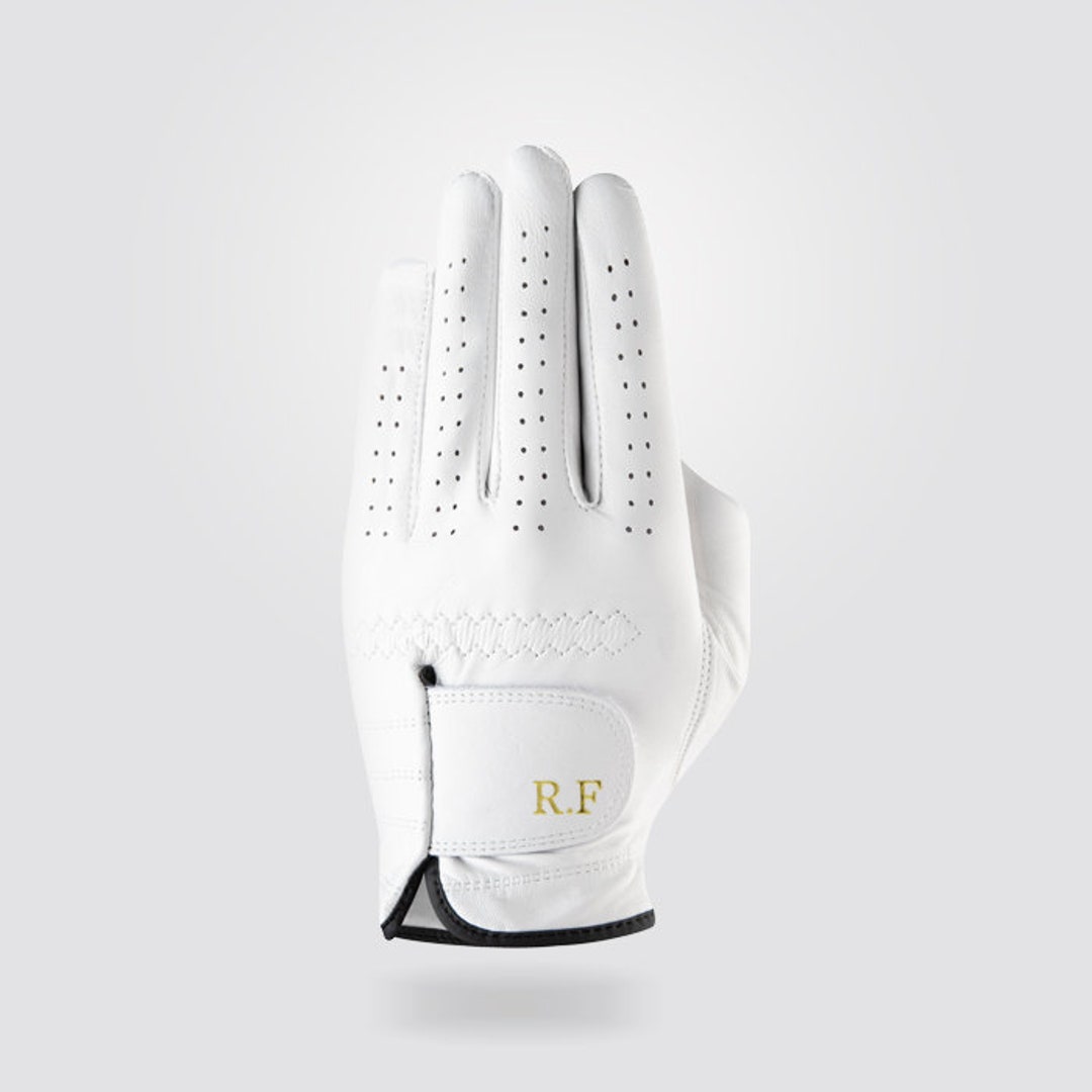 White Premium Personalized Cabretta Leather Golf Glove (MEN) the ...