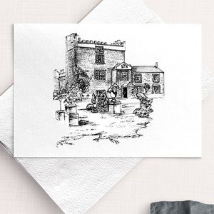Darver Castle Art Print: Hand-drawn Wedding Venue Illustration - Etsy