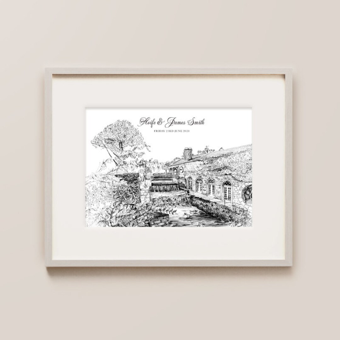 Cliffs at Lyons Print, Hand-drawn Venue Illustration, Personalized ...