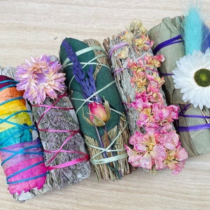 5 Pack Floral Smudge Bundle Surprise Pack Smudge Stick Gifts Etsy