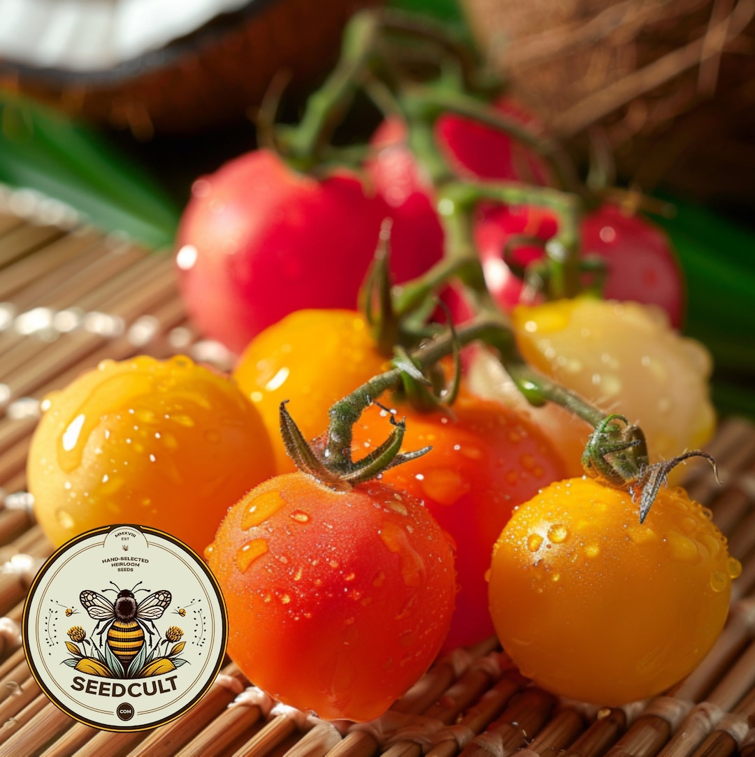 Tropical Sunset Tomato Seeds, Organic Cherry Tomato, Solanum ...