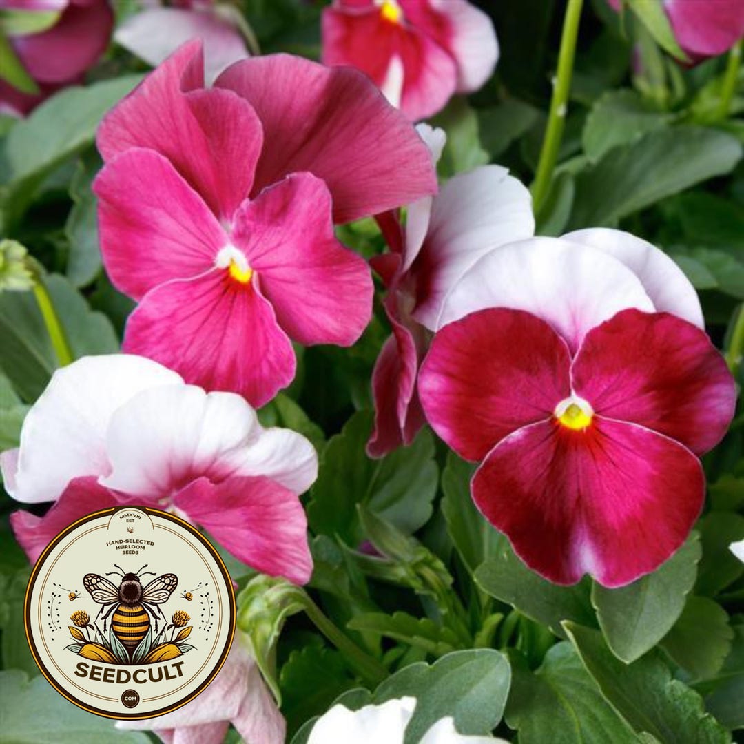 Beacon Rose Pansy Seeds, Viola Cornuta, Perennial Pansy VL3525 - Etsy