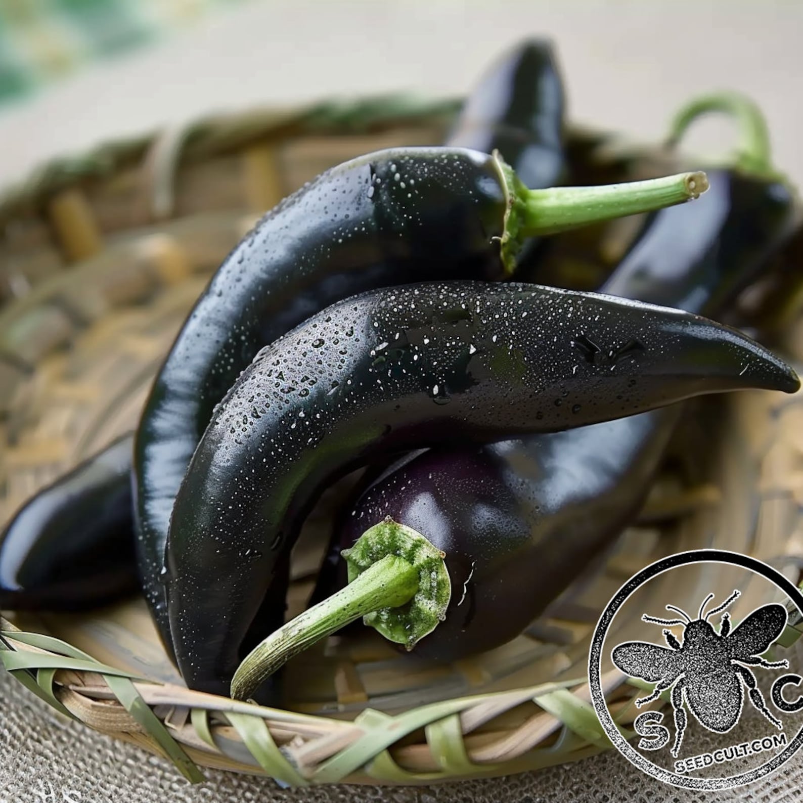 Count Dracula Pepper Seeds, Black Gothic Fang Hot Peppers, Capsicum ...