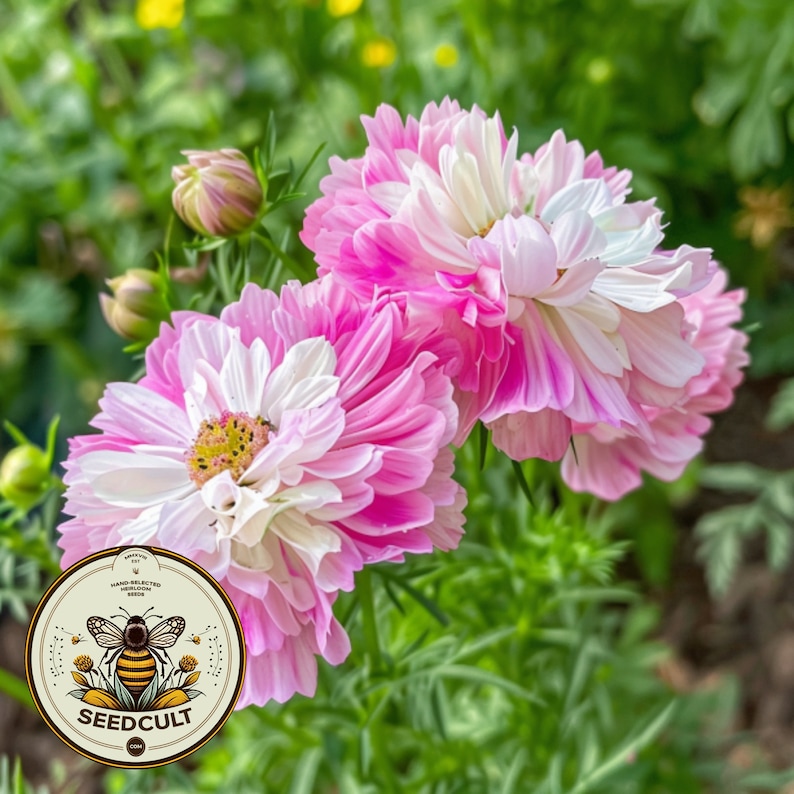 Double Click Pink Bicolor Cosmos Seeds, Cosmos Bippinatus CO1525 - Etsy