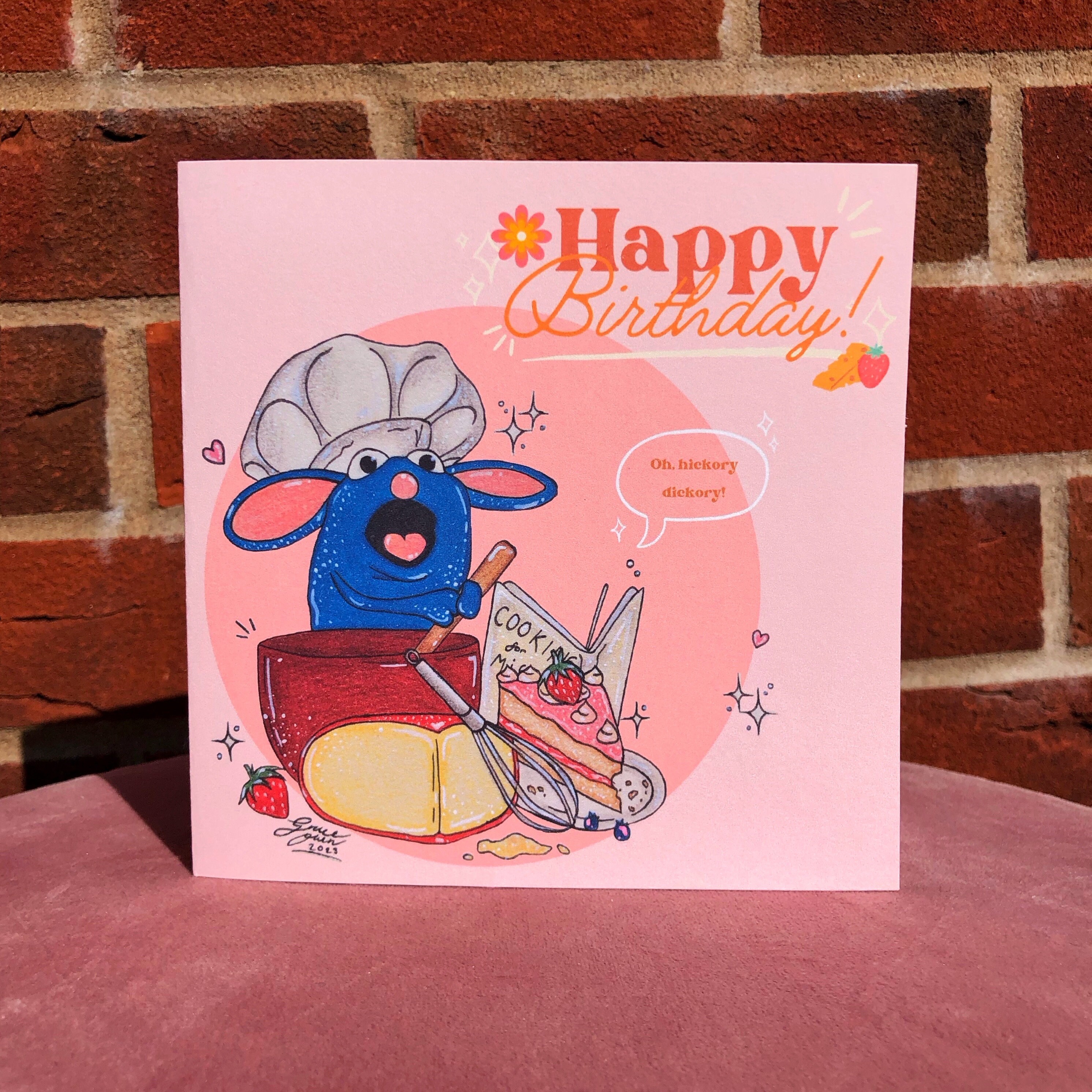 Tutter Mouse Baking Birthday Card Greetings Card by Graceowenart 5.8 X ...