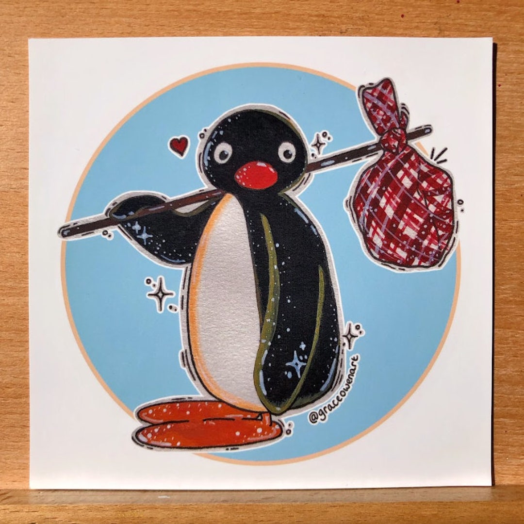 Pingu Carrying Bag A6 Mini Print by Graceowenart 5 X 5 - Etsy