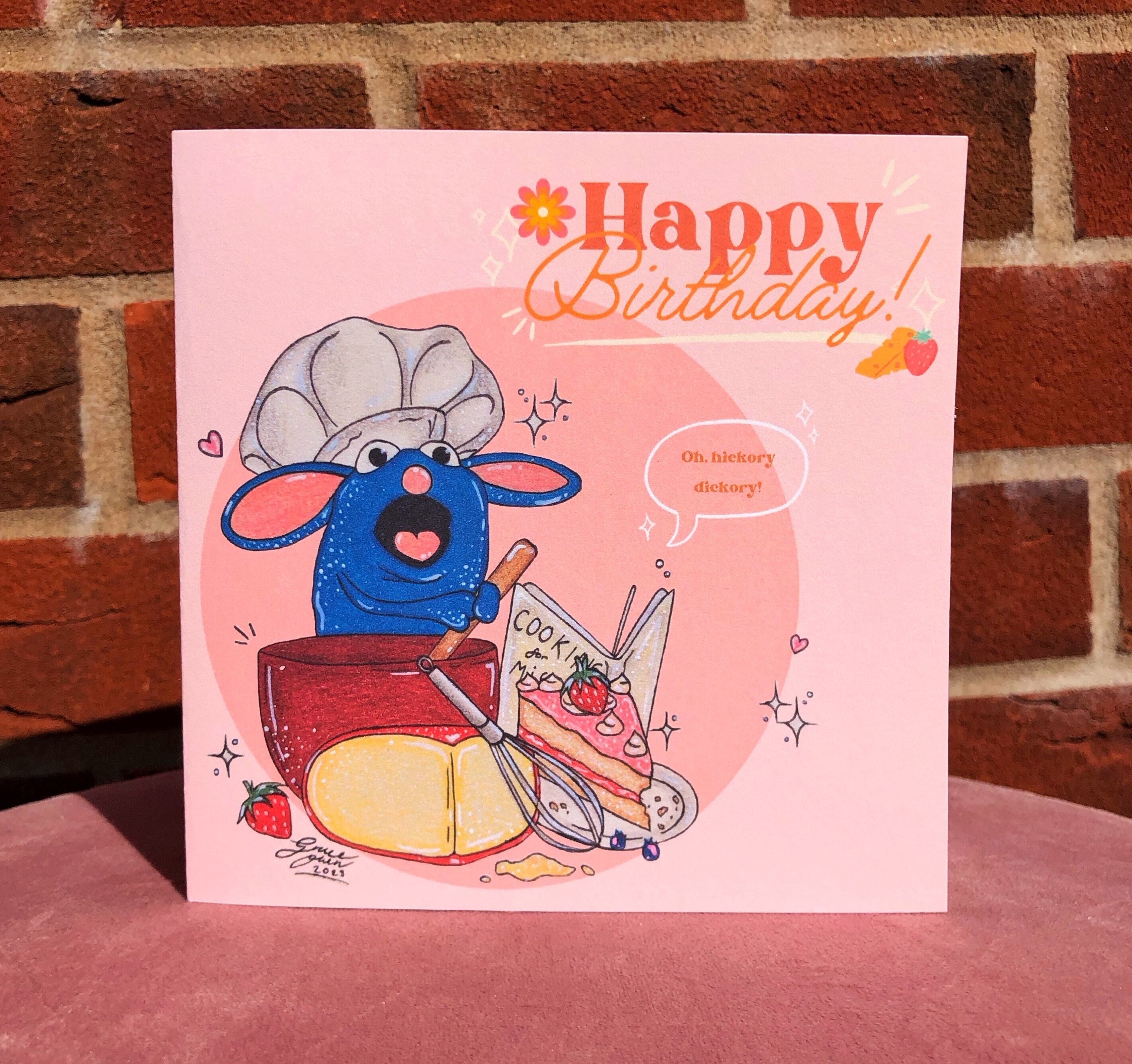 Tutter Mouse Baking Birthday Card Greetings Card by Graceowenart 5.8 X ...