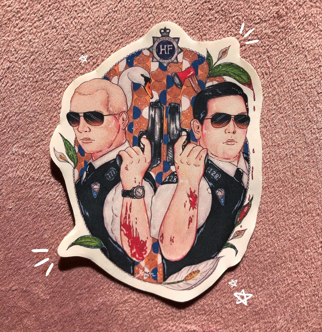 Hot Fuzz Sticker 65 Mm X 90 Mm Die Cut Sticker by - Etsy UK